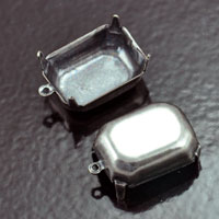 18x13mm Classic Silver Bezel Drop w/loop bail, pk/4 – HHH Enterprises