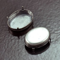 18x13mm Classic Silver Oval Bezel Setting, pk/4 – HHH Enterprises