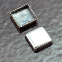 6mm Square Classic Silver Bezel Settings, pack of 12 – HHH Enterprises